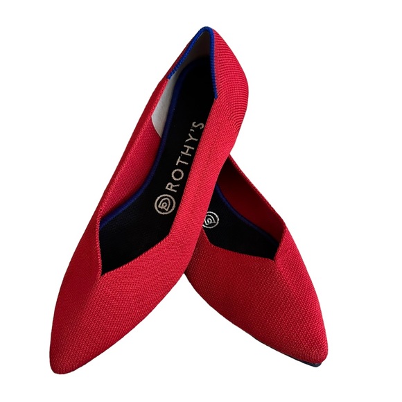 Rothy's | Shoes | Rothys The Point Red Slip On Ballet Flats | Poshmark